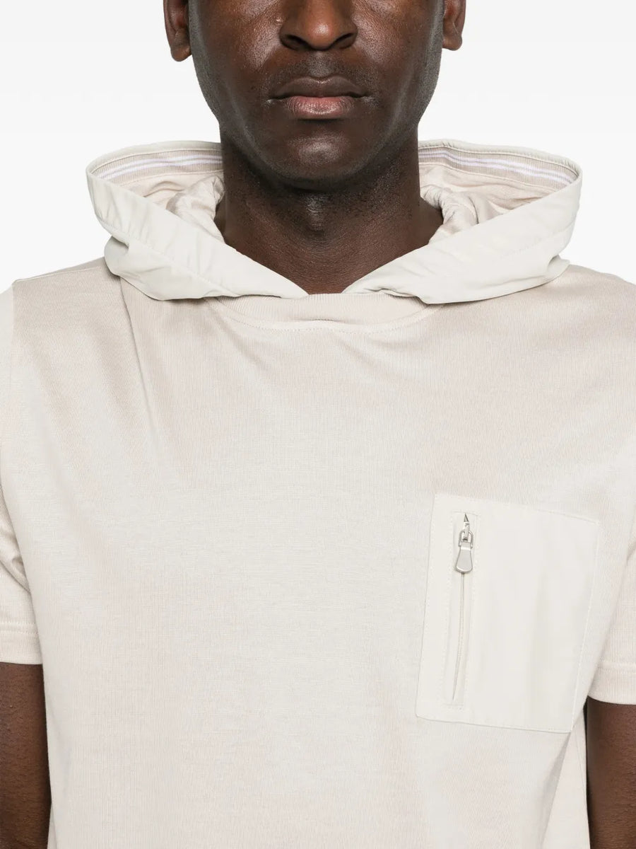 hooded zip-pocket T-shirt – Ellite Group – Luxury Fashion Store